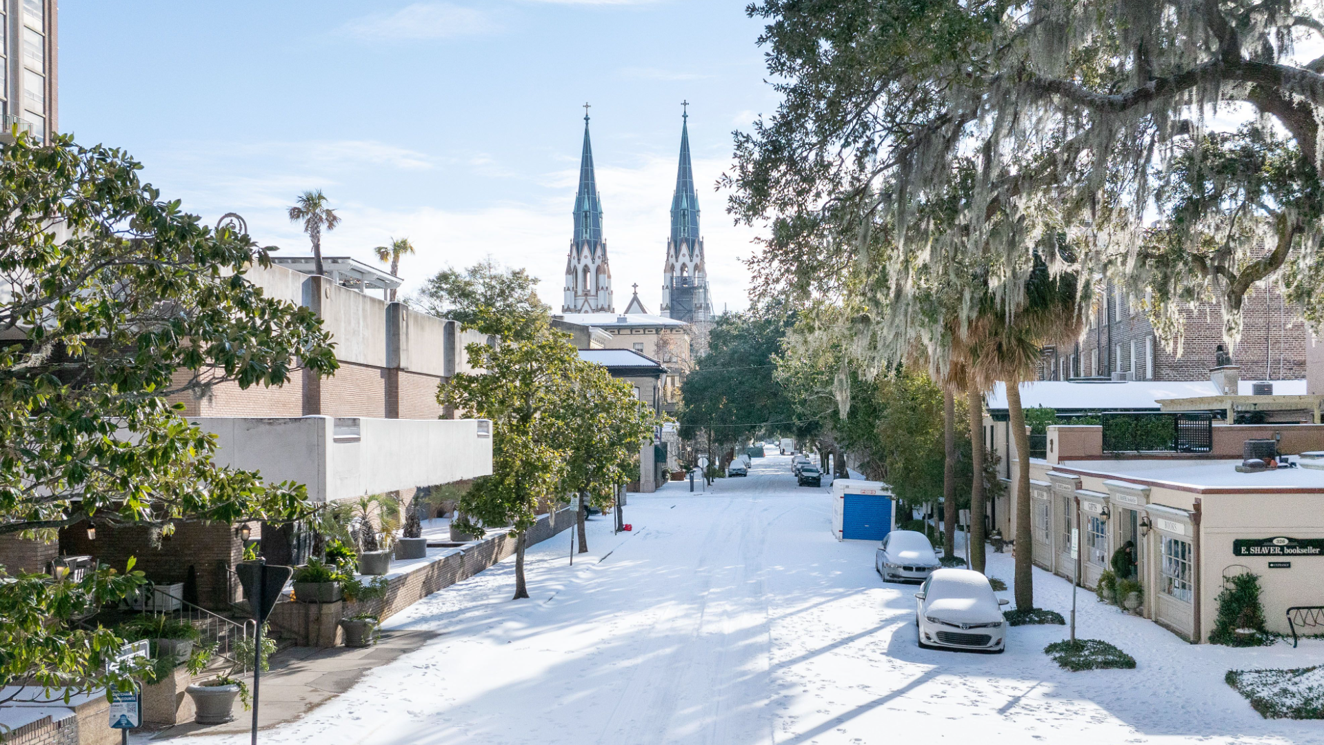 Georgia winter storm: Savannah's rare snowy day caught on camera